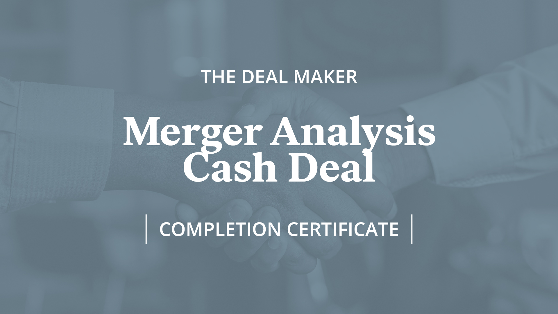 Merger Analysis Cash Deal - Online Course - Financial Edge