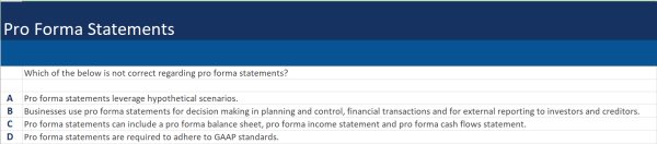 Pro forma - Definition - Financial Edge Training