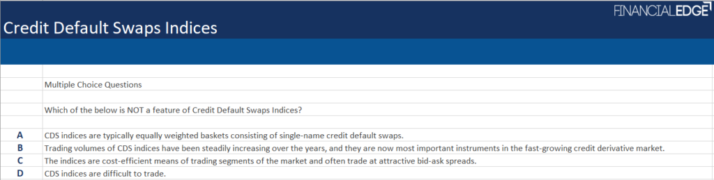 Credit Default Swap Indices - Financial Edge